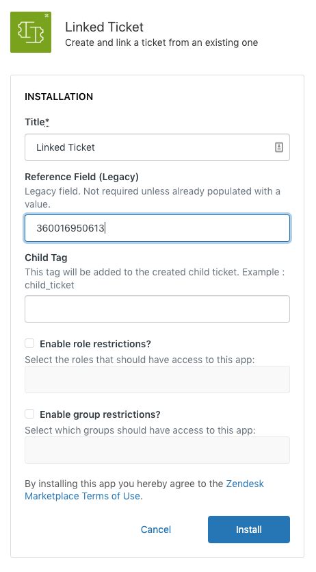 installing and using the linked ticket app zendesk help