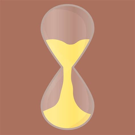 모래가 있는 유리 플라스크 모래시계 벡터 일러스트 레이 션 프리미엄 벡터