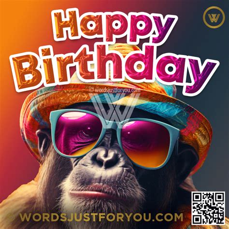Happy Birthday Funny Monkey