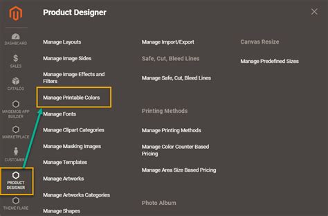 Can I Enable Or Disable Printable Colors From Edit Page
