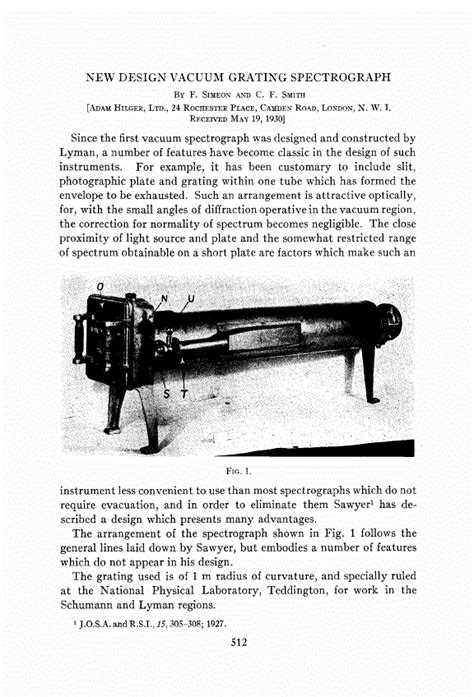 New Design Vacuum Grating Spectrograph Review Of Scientific Instruments Aip Publishing