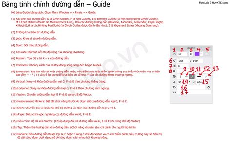 Guides Panel Trong FontLab