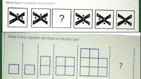 What Figure Completes The Pattern How Many Squares Are There In The Last Set Abstract