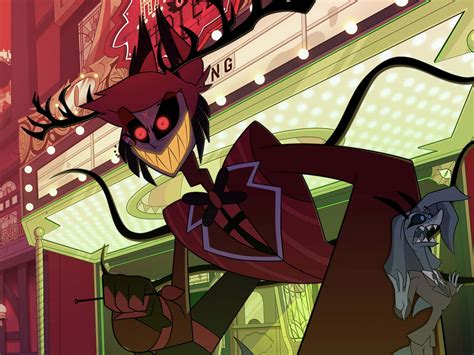 Download Alastor Dominating Presence Hazbin Hotel Wallpaper