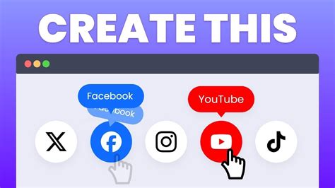Add Social Media Icons With Tooltips Html And Css Tutorial Beginner