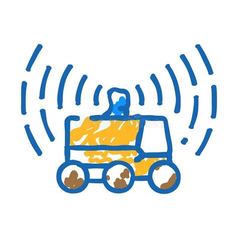 Lidar Sensors Autonomous Delivery Icon Doodle Illustration Stock Vector Illustration Of