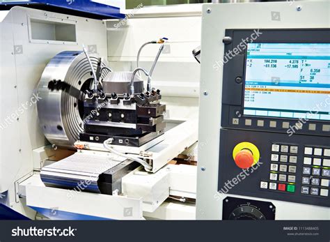 Cnc Lathe Machine Monitor Stock Photo 1113488405 Shutterstock