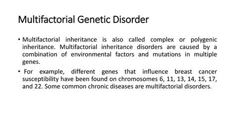 Genetic Epidemiology Classification Of Genetic Disorder Factor