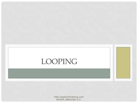 Loops In C Programming Language Pptx