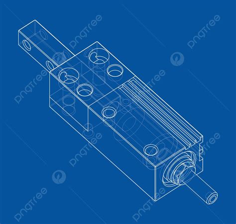 Abstract Industry Object Concept Vector Wire Frame Machining Industrial Vector Wire Frame