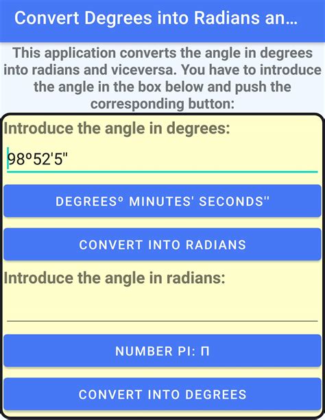 Convert Degrees Into Radians Apk For Android Download