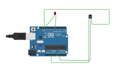 Circuit Design Interface Of Temperature Sensor And Led With Arduino