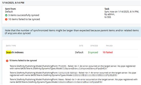 Sitesync No Pipe Registered With Name Teleriksitefinitydynamictypesmodel Progress Community