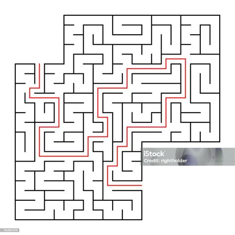 입구와 출구가있는 광장 미로 간단한 플랫 벡터 격리 그림입니다 당신의 도면을위한 장소와 함께 대답과 함께 개념에 대한 스톡 벡터 아트 및 기타 이미지 Istock