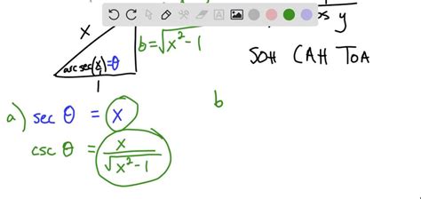 Solved A Verify Without Reference To Right Triangles That For All X ≥1 Scc Arcsec X X And