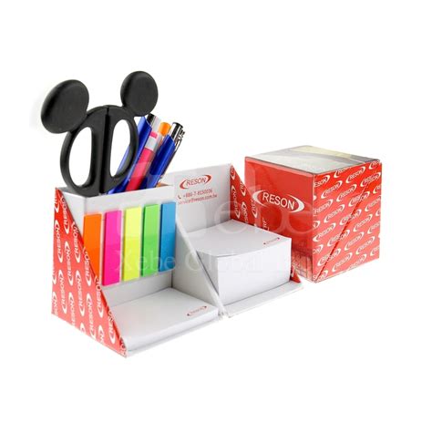 Foldable Note Cube Box With Pen Holder Babe Commodity Custom Sticky Notes