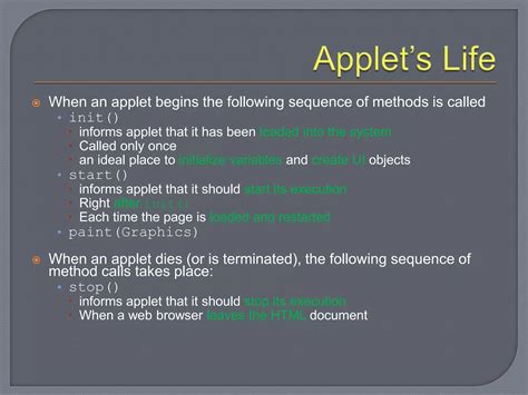 Applet Life Cycle Pptx