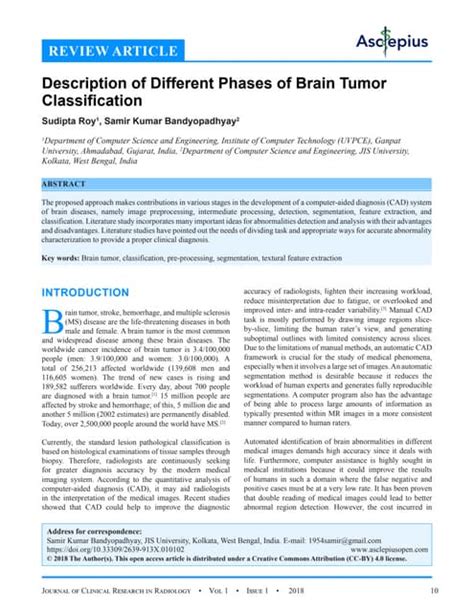 Brain Tumor Detection Using Ct Scan Image By Image Processing Pdf
