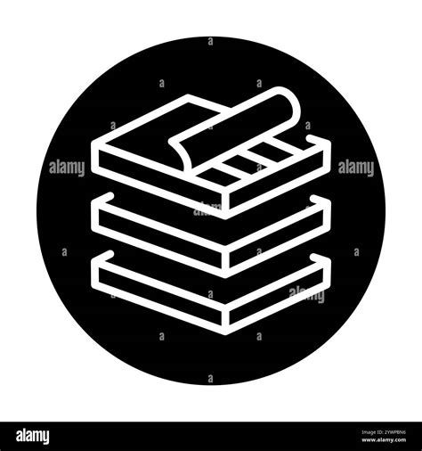 plywood sheets line black icon sign for web page mobile app button logo vector isolated