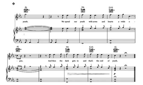 End Of Youth By Ed Sheeran Sheet Music Meta Chords