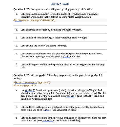 Solved Activity 7 NAME Question 1 We Shall Generate Chegg Com