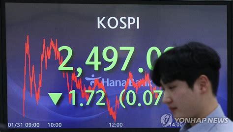 코스피 약보합 마감 연합뉴스