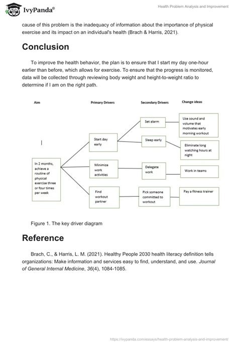 Health Problem Analysis And Improvement 332 Words Essay Example