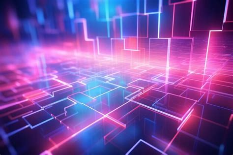 Premium Ai Image A Close Up Of A Computer Screen With A Lot Of Squares Generative Ai