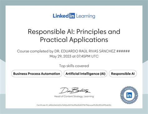 Dr Eduardo RaÚl R En Linkedin Certificate Of Completion