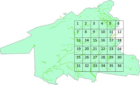 Partitioning Selected Region To 36 Sub Regions Download Scientific