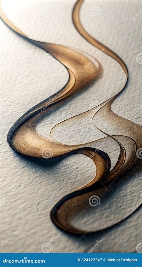 Fluid Calligraphy Strokes And Expressive Ink Blots Stock Image Image Of Lines Flourishes