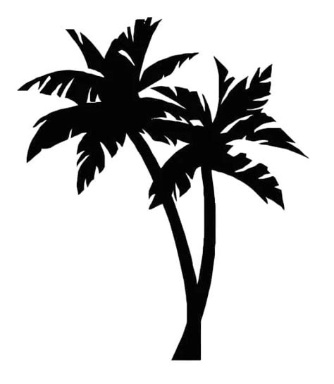 Palm Tree Silhouette Cdr Dxf Pdf Ai And Svg Vector File Vectors File