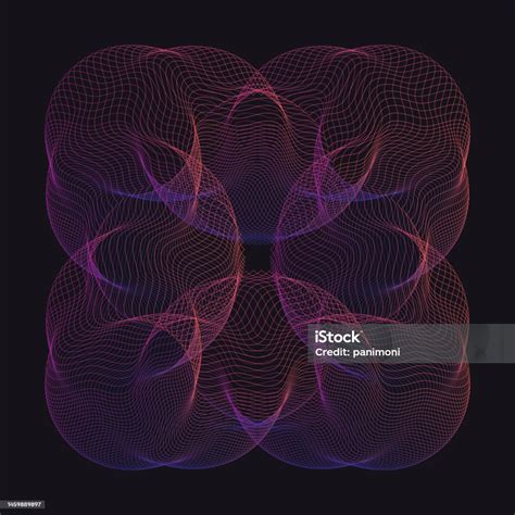당신을 위해 어두운 배경에 추상 기로체 모양 프로젝트 벡터 디자인 아트 개념에 대한 스톡 벡터 아트 및 기타 이미지 개념 곡선 길로쉐 Istock