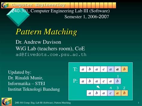 Ppt Pattern Matching Powerpoint Presentation Free Download Id5490085
