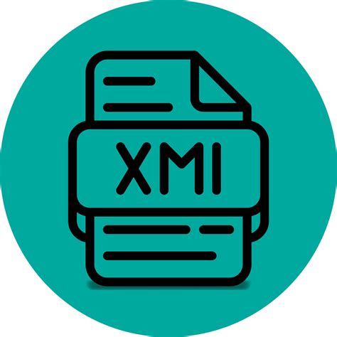 Xml File Type Icon Files And Document Format Extension With An Outline Style Design And A