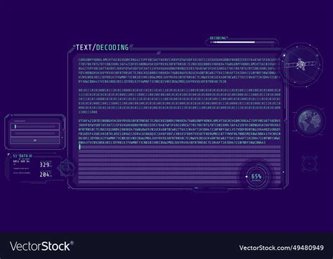 design of a software interface for text decoding vector image