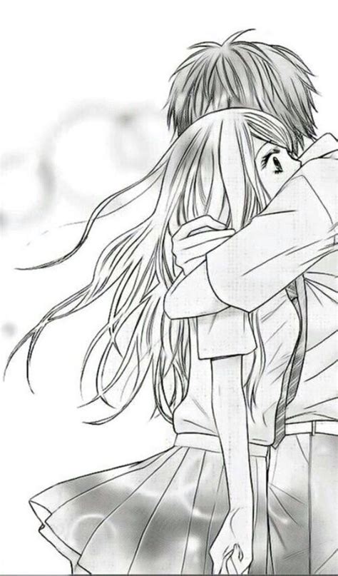 Imagen De Hug And Love Couple Sketch Cute Couple Drawings Anime