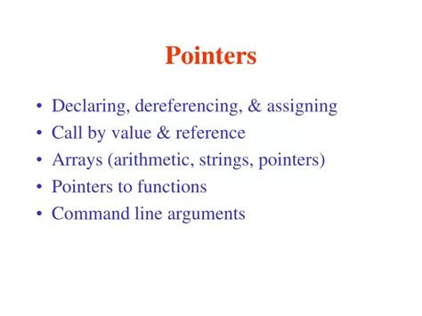Ppt Pointers Powerpoint Presentation Free Download Id4687298
