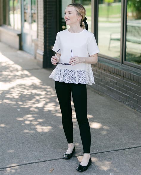 24 Chic Ways To Style Black Ballet Flats For Work Casual And Fall Outfits