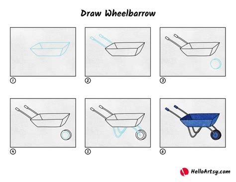 Draw A Wheelbarrow Helloartsy
