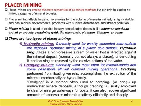 Topic Mining Methods Part Iii Surface Mining Placer Mining PDF Geology Science