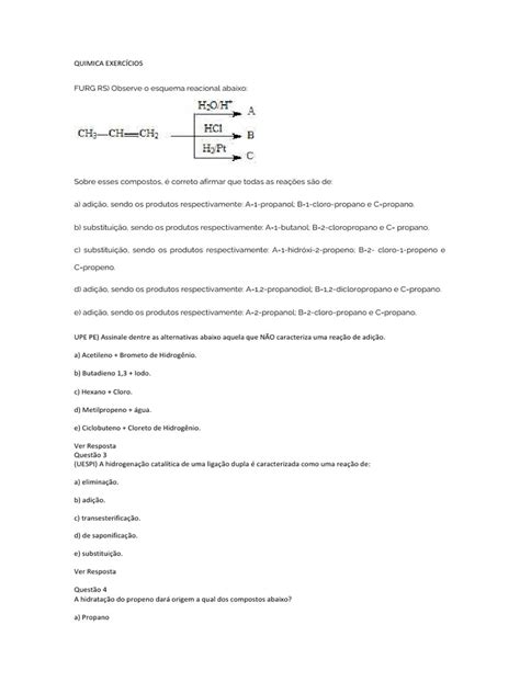 QuÍmica Download Grátis Pdf Alceno Reações Químicas