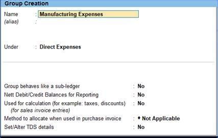 Set Up Of Groups Charts Of Accounts In TallyPrime Accounting Software TallyPrime Book