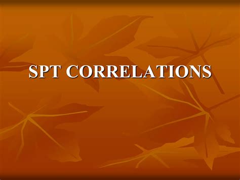Spt Correlations Ppt Physics Science