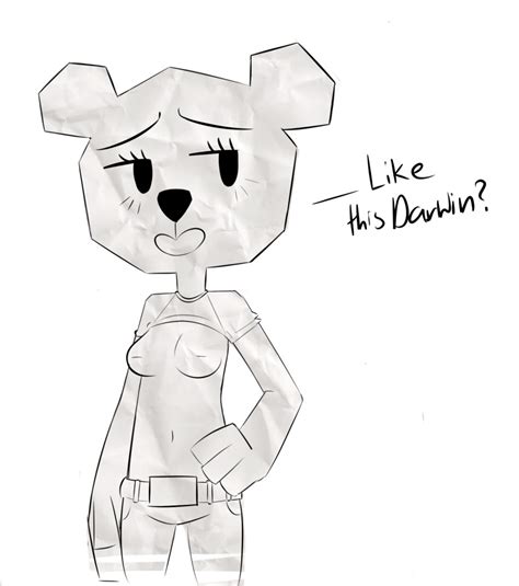 Rule 34 Anthro Bear Bear Girl Blush Breasts Cartoon Network Dialogue