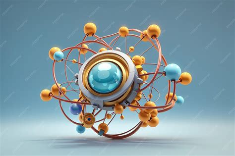 Premium Ai Image 3d Rendering Of Electron Proton Atom Isolated On Background 3d Render