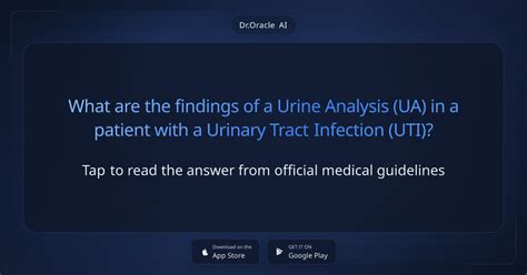 What Are The Findings Of A Urine Analysis Ua In A Patient With A Urinary Tract Infection Uti