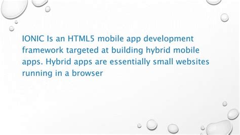 ionic hybrid mobile app development pptx