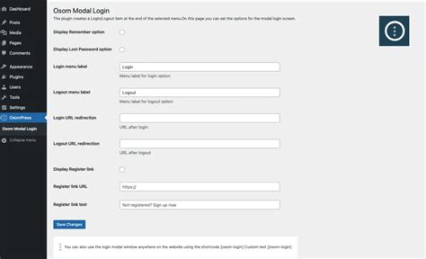 Add A Login Modalpop Up Window To A Wordpress Block Theme Osompress