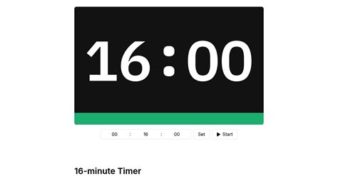 16 Minute Timer